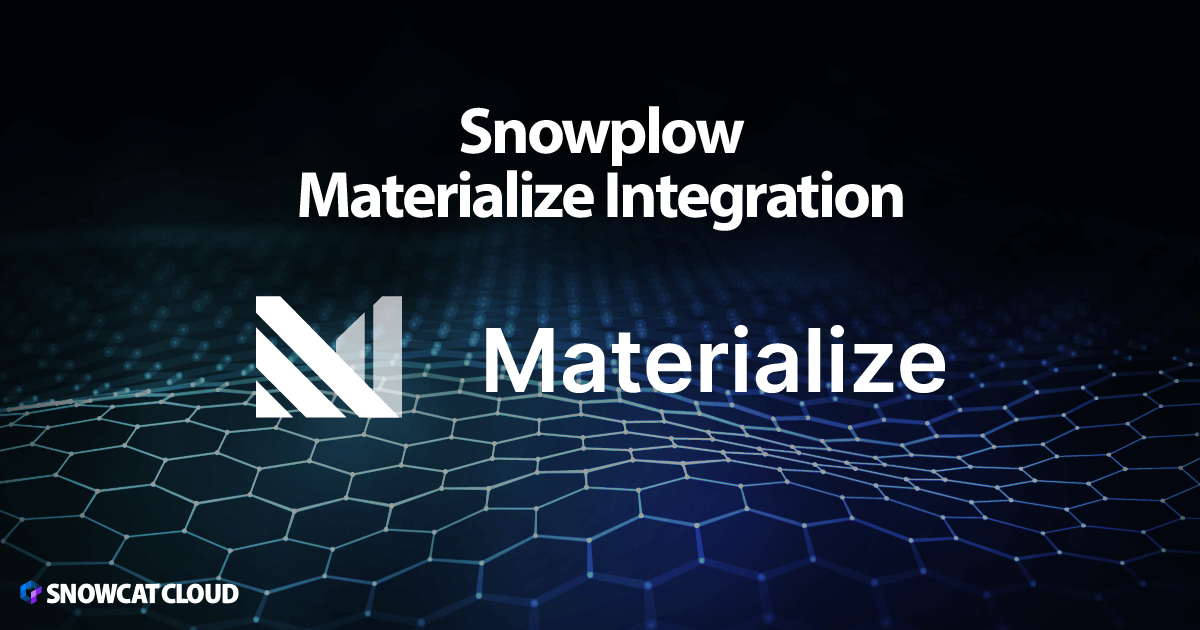 Snowplow Materialize Integration